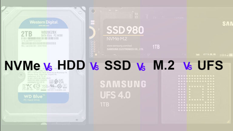 NVMe vs SSD vs HDD vs M.2 vs UFS Comparison: What is the Difference? - Phones Specs